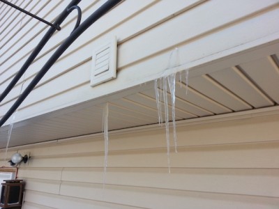 dryer vent ice dam